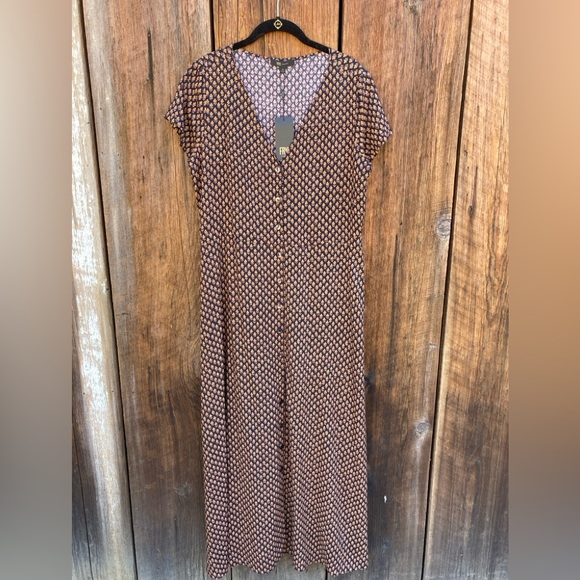 Frye | Dresses | Nwt Frye Shortsleeve Button Floral Maxi Dress Button ...